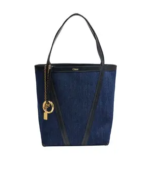 Chloé Spin Denim Tote Bag - Blue