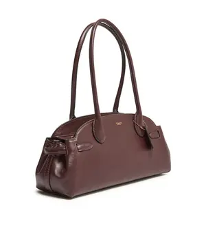 COACH Empire Carryall 34 Glazed Leather Shoulder Bag - Red