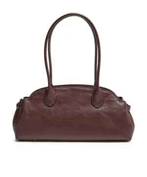 COACH Empire Carryall 34 Glazed Leather Shoulder Bag - Red