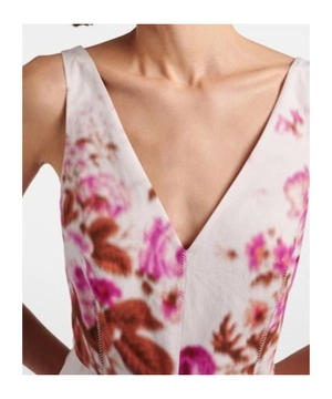 Erdem Floral Cotton Poplin Cocktail Dress - White