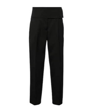 JIL SANDER High-rise Wool Wide-leg Pants - Black