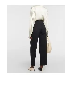 JIL SANDER High-rise Wool Wide-leg Pants