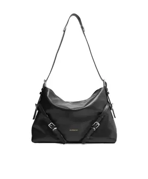 Givenchy Medium Voyou Bag In Shiny Leather - Black