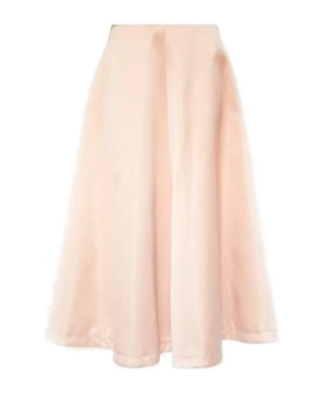 Altuzarra Varda Satin Midi Skirt - Nude