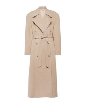 Magda Butrym Double-breasted Cashmere Coat - Nude