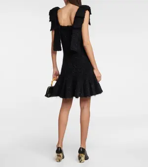 JIL SANDER Mohair Blend Bouclé Mini Dress
