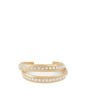Amina Muaddi Jahleel Crystal-embellished Bangle - Yellow