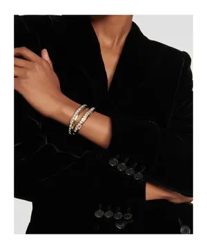 Amina Muaddi Jahleel Crystal-embellished Bangle