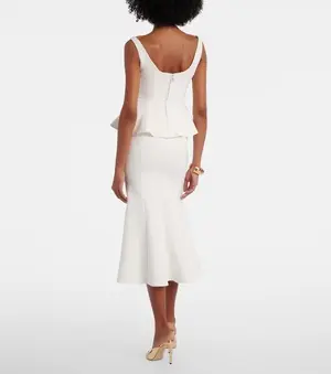 Roland Mouret Crêpe Midi Skirt