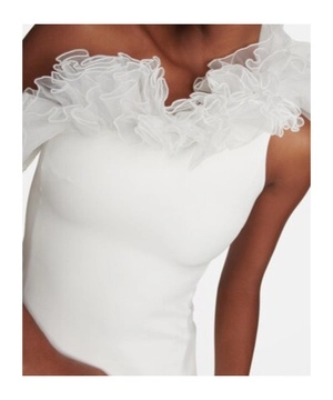 Giambattista Valli Asymmetric Tulle-trimmed Gown