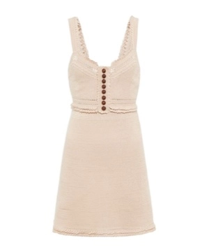 Rabanne Crochet Minidress - Nude