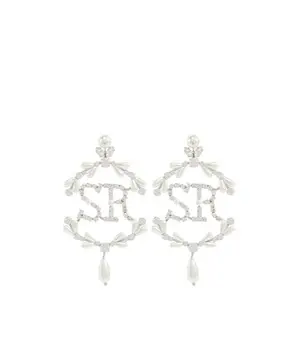 Simone Rocha Crystal-embellished Pearl Earrings - White