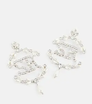 Simone Rocha Crystal-embellished Pearl Earrings