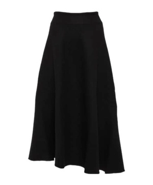 JIL SANDER Virgin Wool Midi Skirt - Black