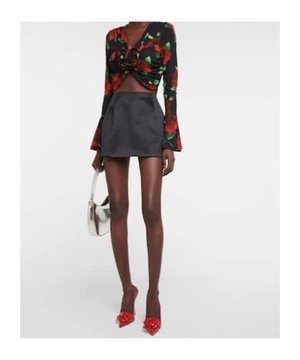 Magda Butrym Floral Ruched Crop Top