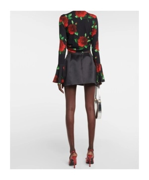 Magda Butrym Floral Ruched Crop Top