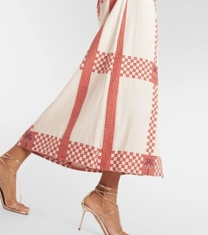 Johanna Ortiz Printed Cotton Midi Dress