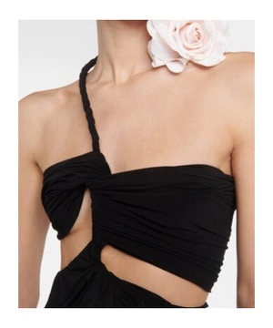 Magda Butrym Floral-appliqué Cutout Midi Dress