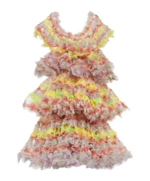 SUSAN FANG Tiered Midi Dress - Nude