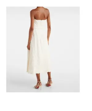 Elie Saab Embroidered Cady Midi Dress