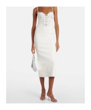 Galvan Sculpted Spiral Midi Dress