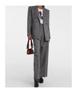 VIVIENNE WESTWOOD Wool-blend Double-breasted Blazer With Notched Lapels