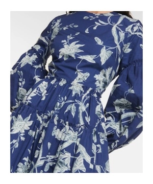 Erdem Floral Print Long Sleeve Mini Dress