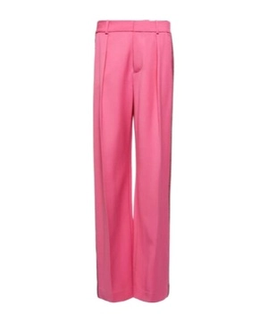 AREA Embellished Wool Wide-leg Pants - Pink