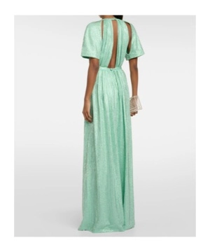 AREA Cutout Crystal-embellished Jersey Gown