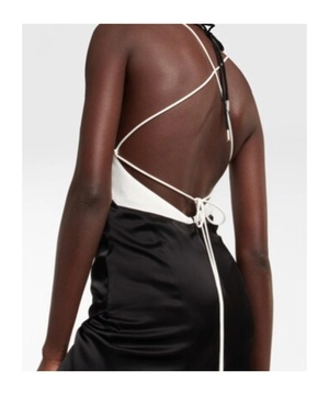 David Koma Embellished Cady And Satin Gown