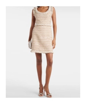 Giambattista Valli Fringed Bouclé Minidress