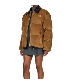Miu Miu Lapel Long-sleeved Cotton Coat