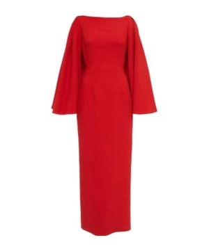 EMILIA WICKSTEAD Niesha Crêpe Midi Dress - Red