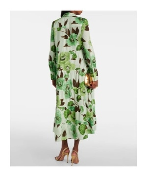 Erdem Floral Cotton Shirt Dress - Green