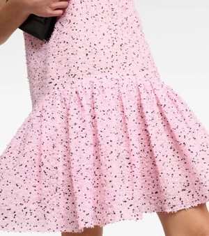 Oscar De La Renta Fil Coupé Minidress - Pink