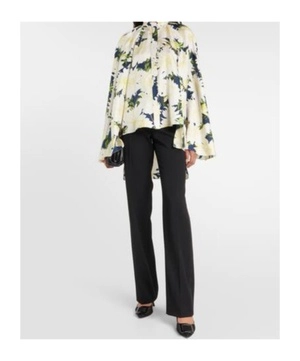 Oscar De La Renta Floral Cotton-blend Blouse