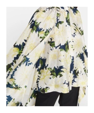 Oscar De La Renta Floral Cotton-blend Blouse