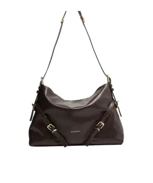 Givenchy Medium Voyou Bag In Shiny Leather - Black