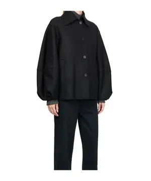 Harris Wharf London Puff-sleeved Jacket In Pressed Wool