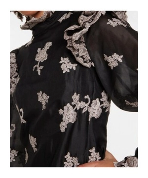 Erdem Nella Floral Embroidered Silk Minidress