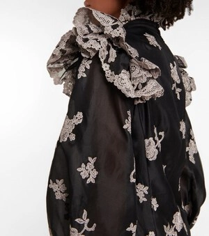Erdem Nella Floral Embroidered Silk Minidress