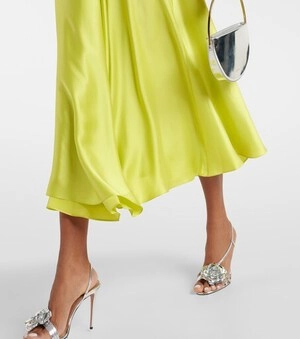 ROKSANDA Alma Gathered Silk Satin Midi Dress