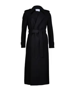 Harris Wharf London Belted Coat - Black
