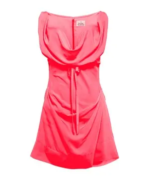 VIVIENNE WESTWOOD Draped Crêpe Minidress - Pink