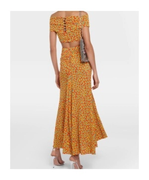 Rabanne Low-rise Printed Jersey Maxi Skirt