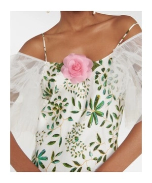 RODARTE Floral Silk Midi Dress