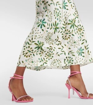 RODARTE Floral Silk Midi Dress