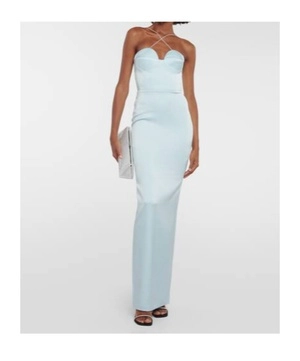 Alex Perry Conley Satin Crêpe Maxi Dress