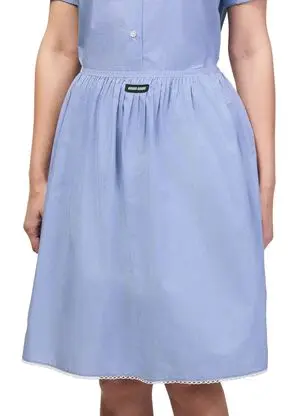 Miu Miu Logo Detail Midi Skirt