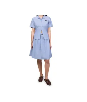 Miu Miu Logo Detail Midi Skirt